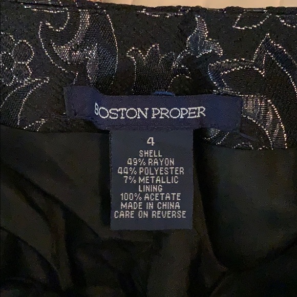 Boston Proper | Pants & Jumpsuits | Boston Proper Blacksilver Jacquard ...